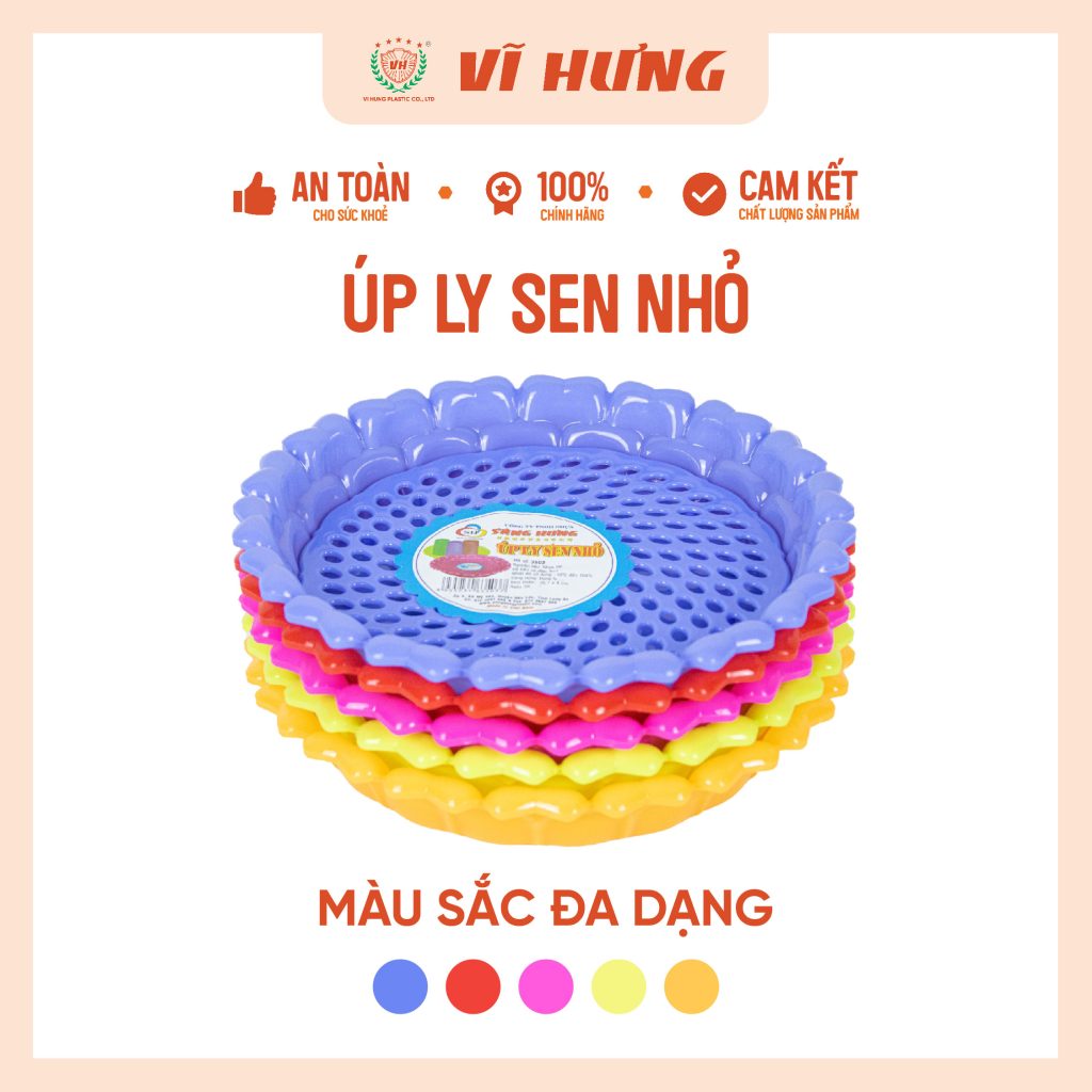 Khay Úp Ly Sen Nhỏ 3503 – Nhựa PP, Lỗ Thoát Nước, 5 Màu