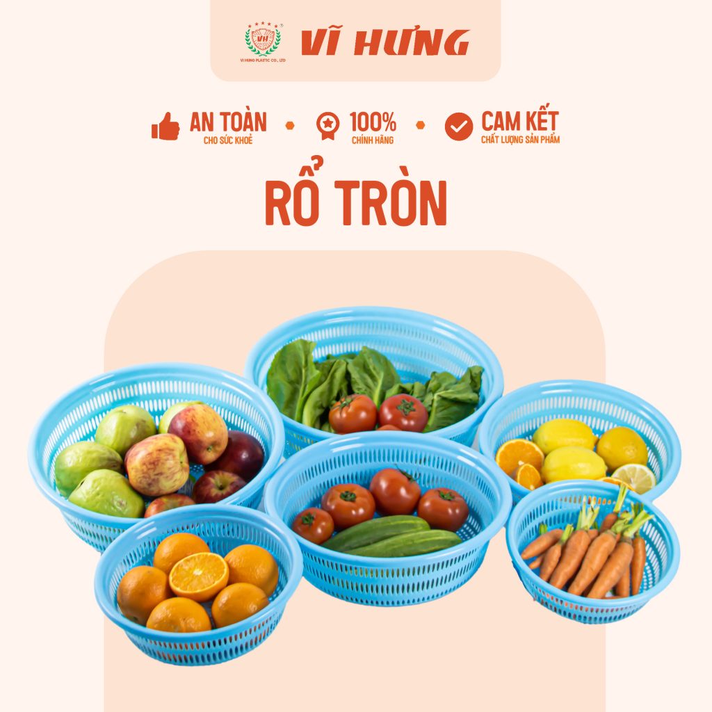 Rổ Tròn 2T4 - 3804 - Nhựa Vĩ Hưng